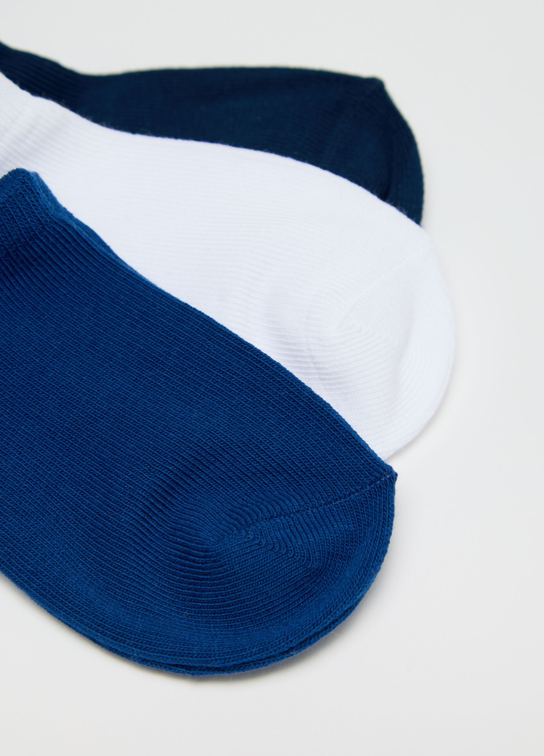 OVS KIDS Boy's Five-pair pack white and blue stretch shoe liners | OVS