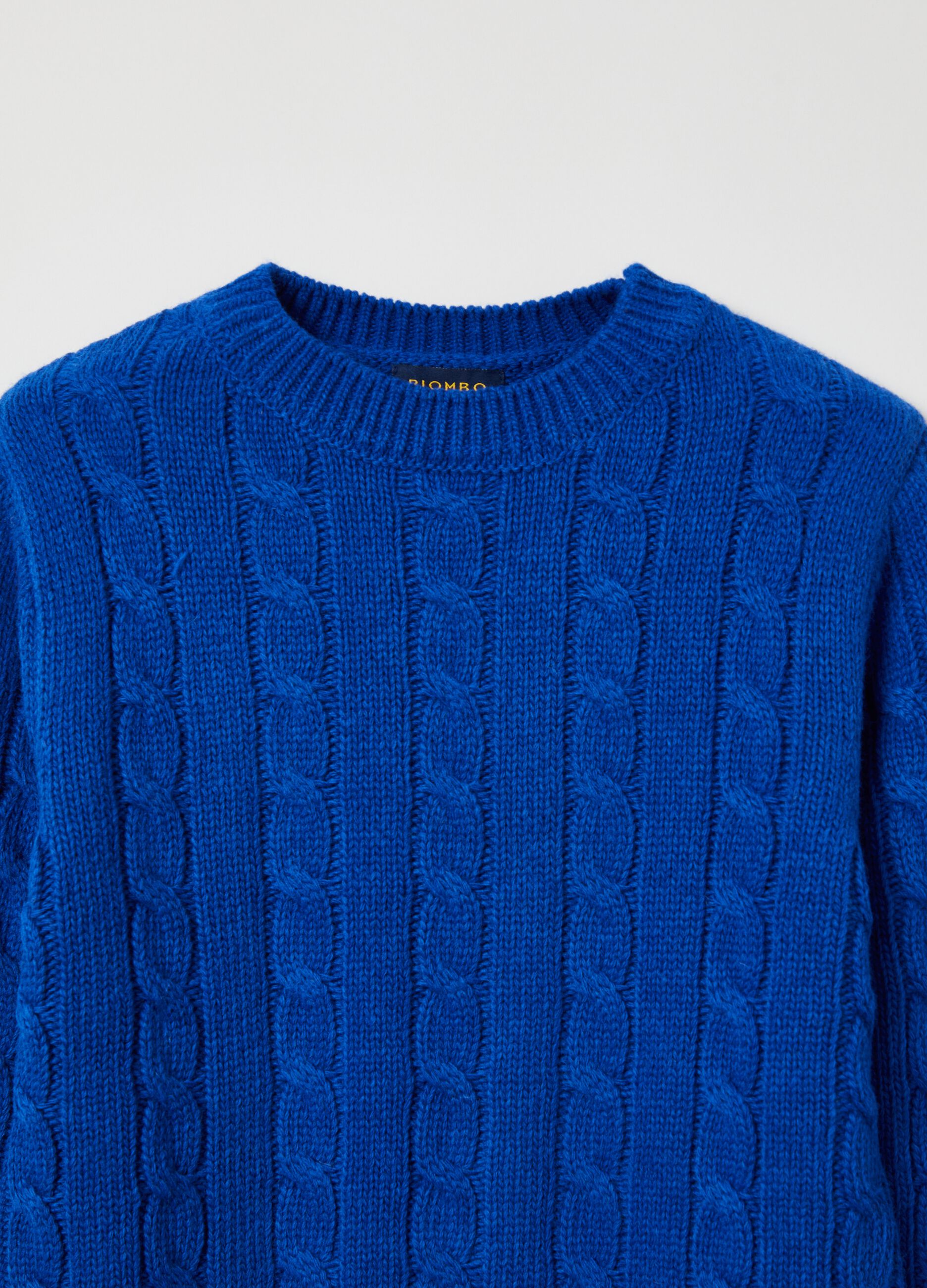 PIOMBO KIDS Boy's Royal Blue Pullover with cable-knit design | OVS