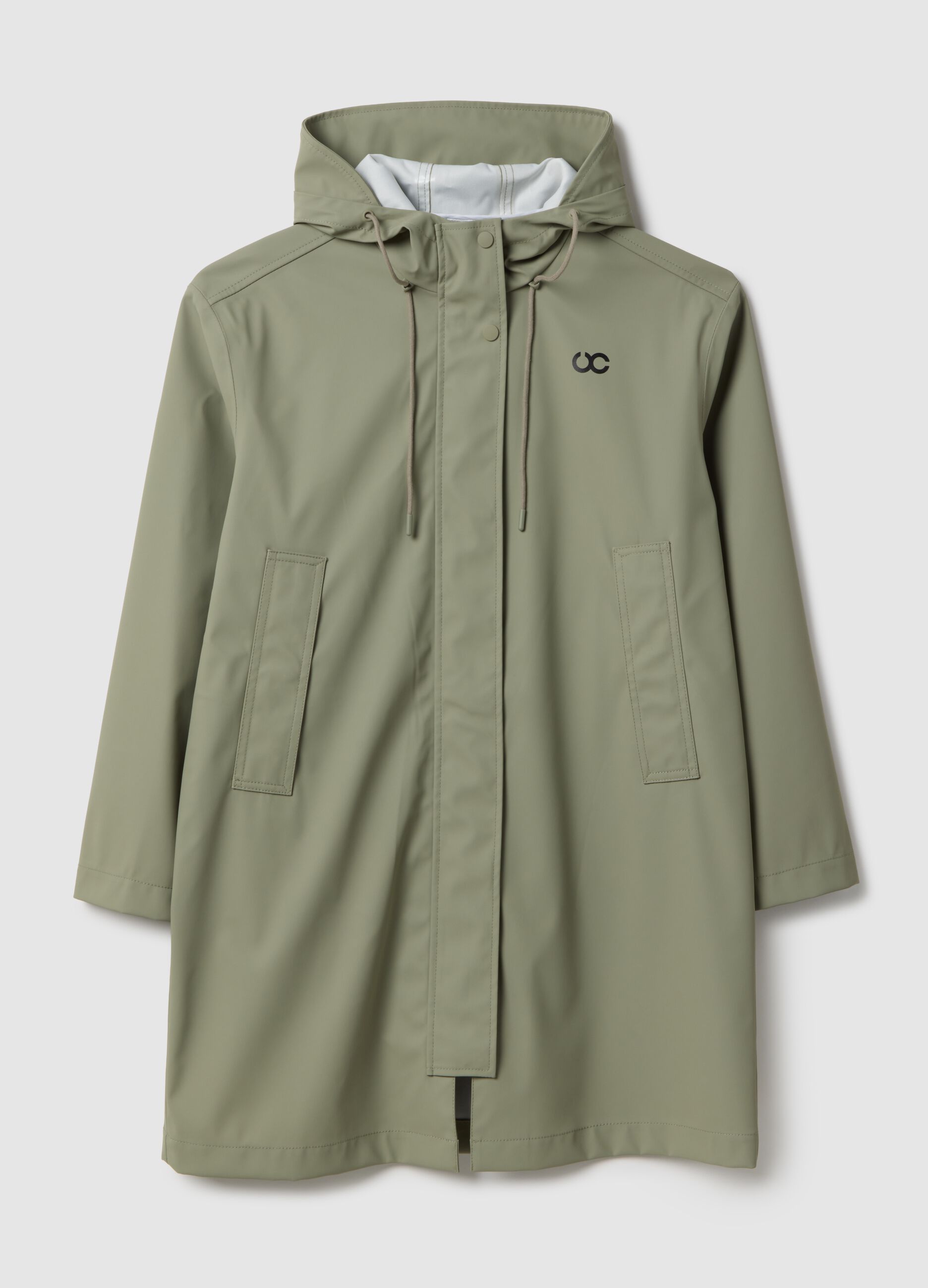 Woman's Green waterproof hooded jacket regular fit | OVS