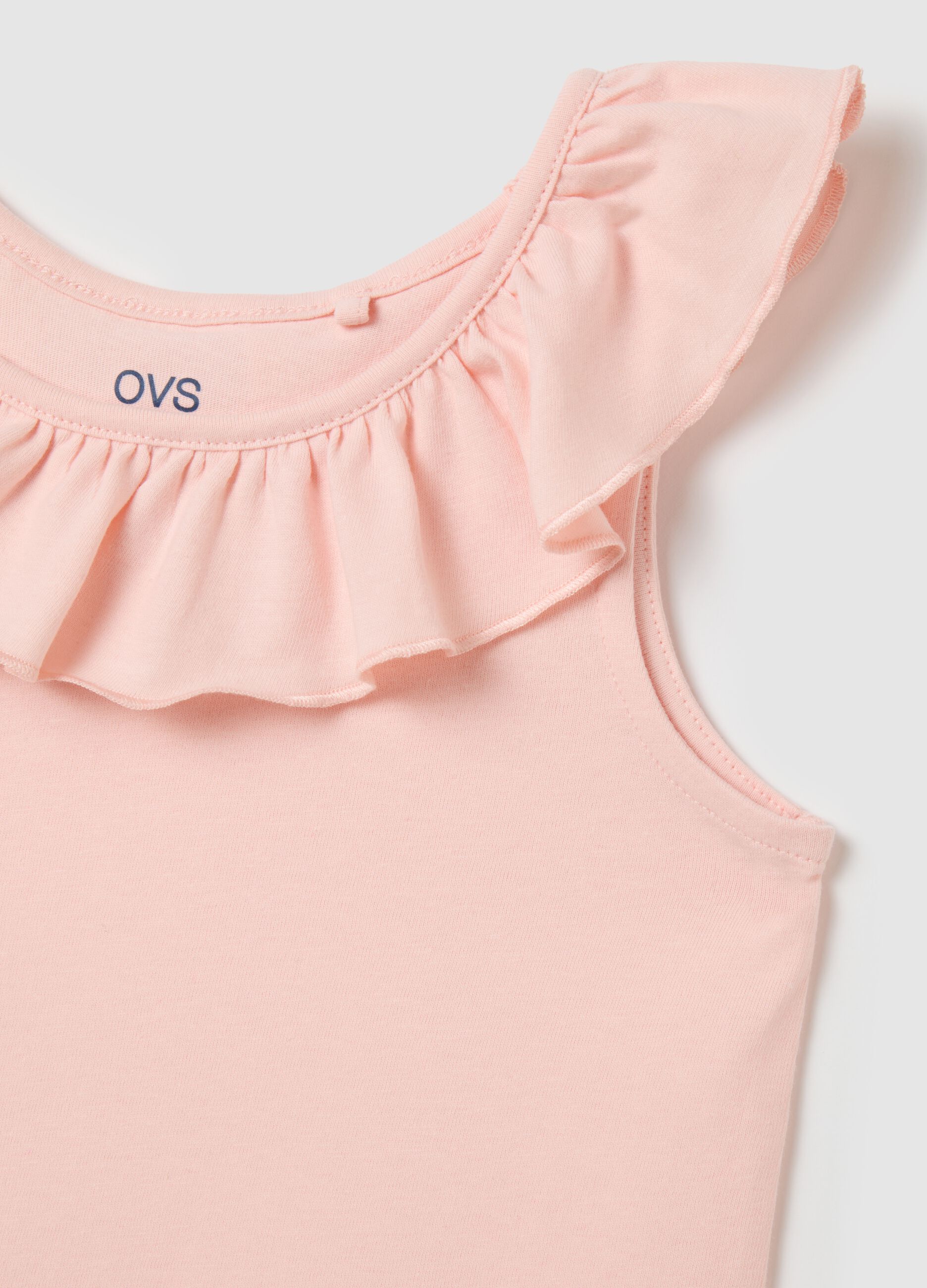 OVS KIDS Girl's Girls' pink pure cotton top with regular fit and ...
