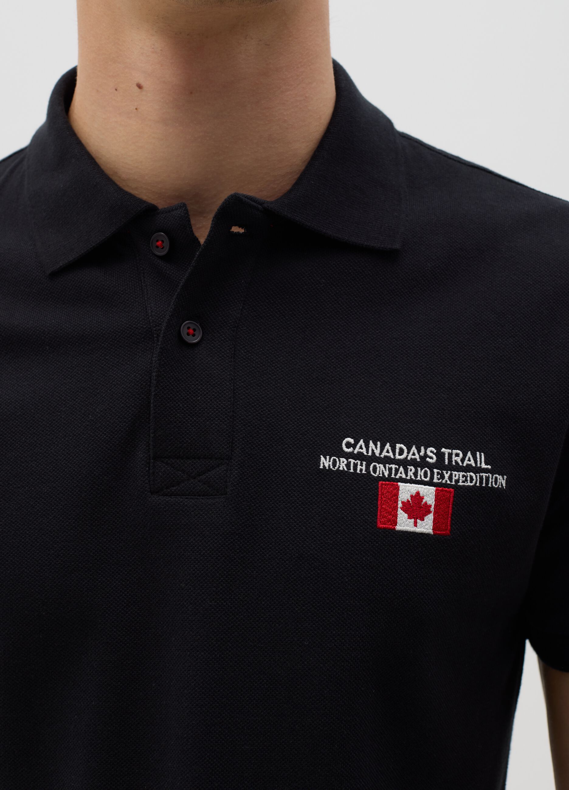 CANADA'S TRAIL Man's Piquet polo shirt with embroidered logo | OVS