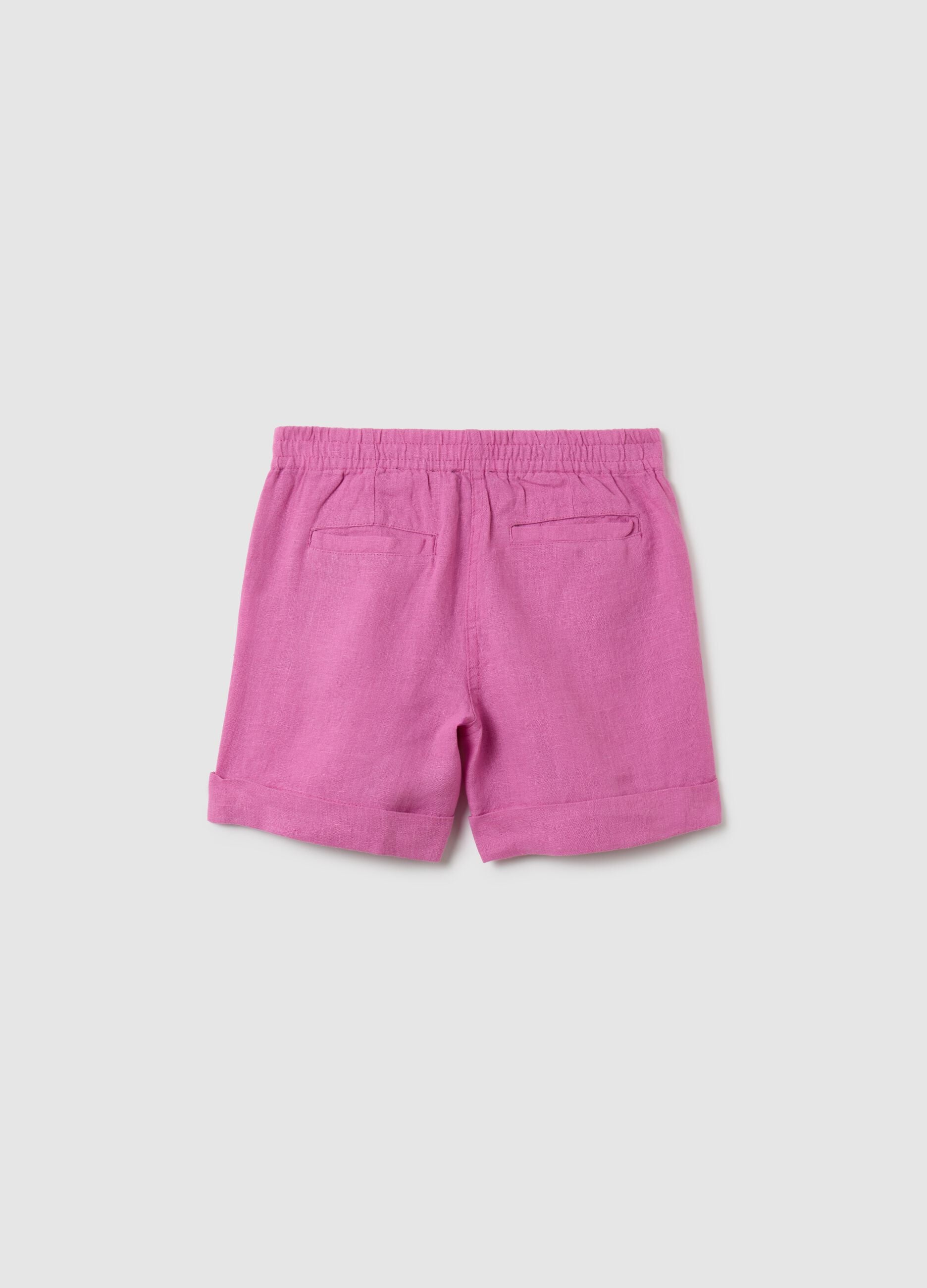 PIOMBO KIDS Girl's Girls' pink linen shorts regular fit | OVS