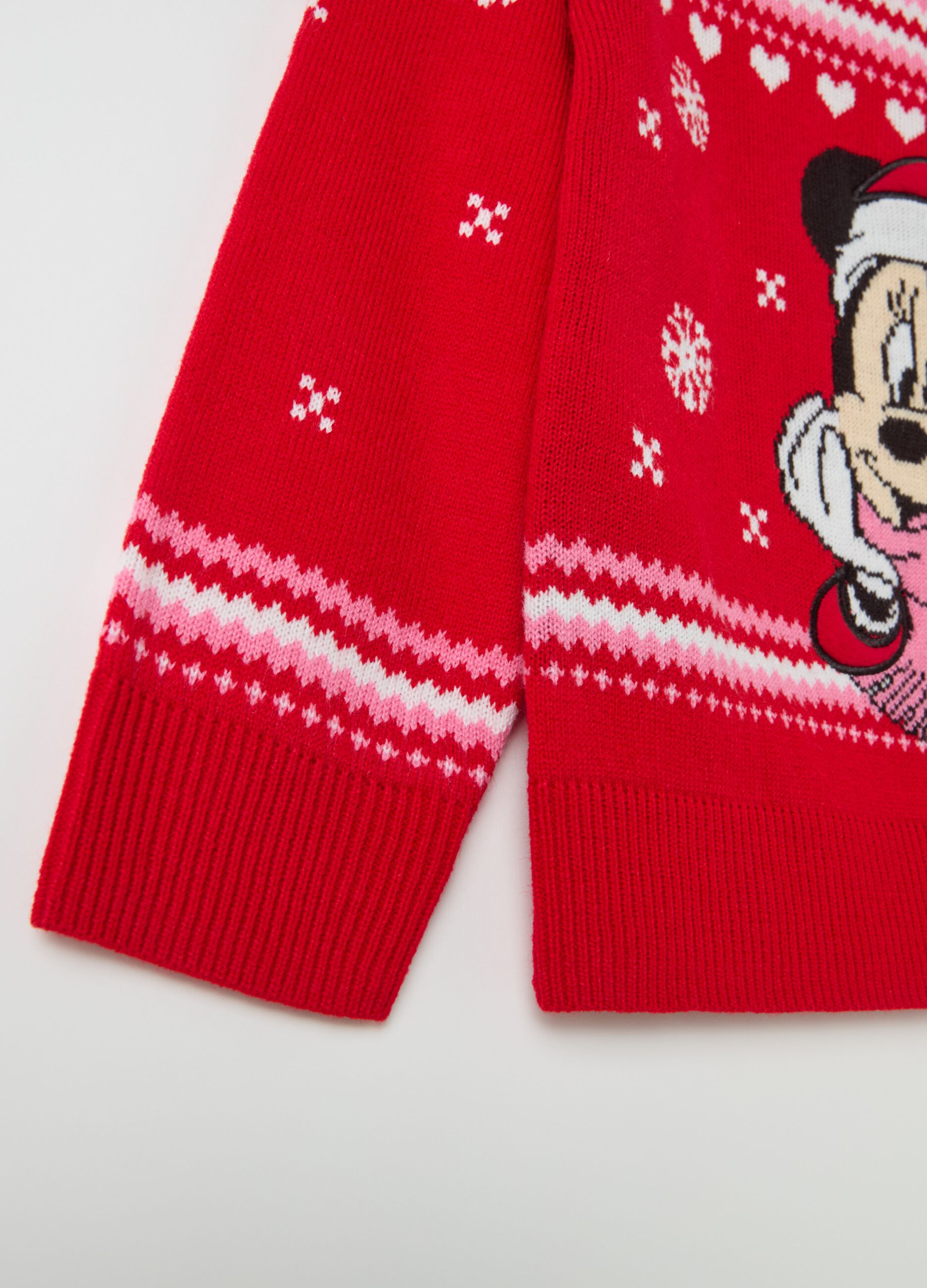 OVS KIDS Girl's Christmas Jumper with jacquard Minnie Mouse design | OVS