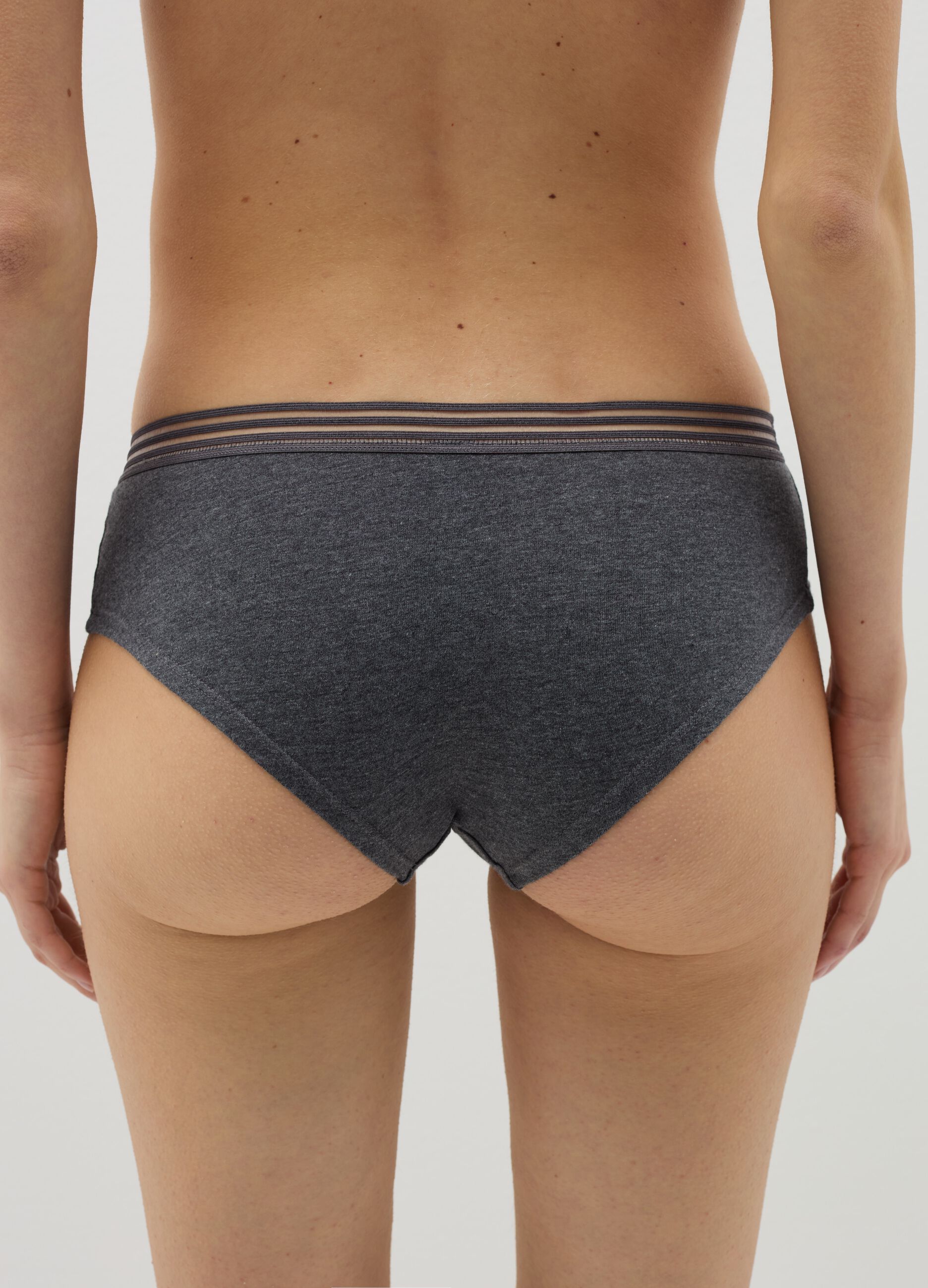Woman's Two-pack French knickers with striped edging | OVS
