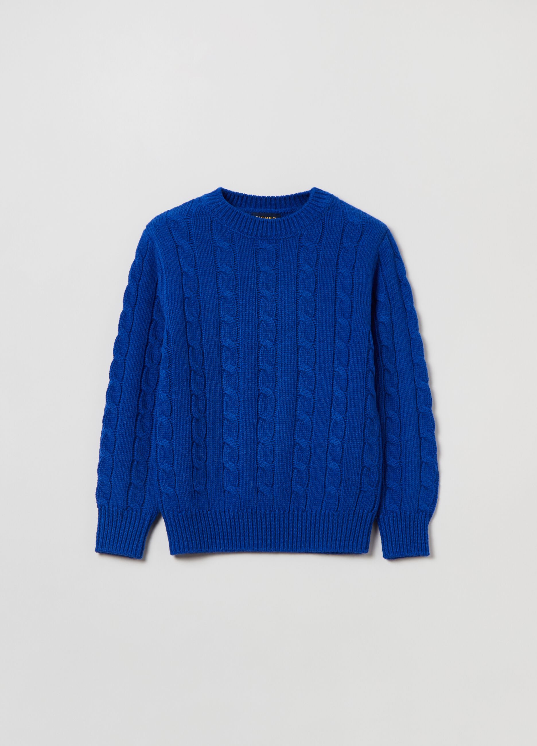 PIOMBO KIDS Boy's Royal Blue Pullover with cable-knit design | OVS